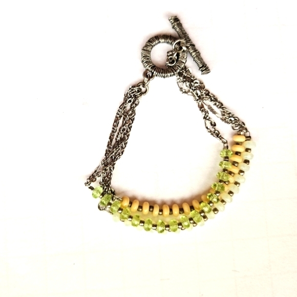 Anthropologie | Jewelry | Anthropologie Beaded Toggle Bracelet | Poshmark